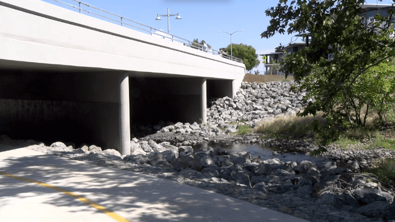 Chico celebrates completion of Notre Dame Bridge over Little Chico Creek