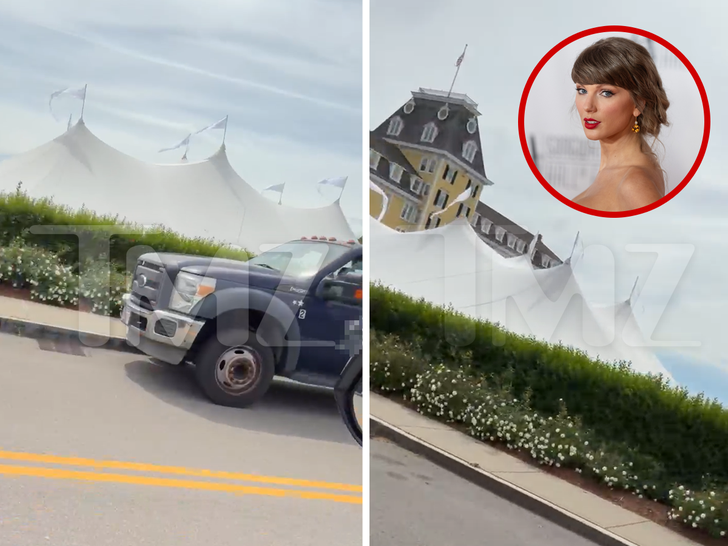 Taylor Swift: Huge tent set up down the street from singer's house amid ...