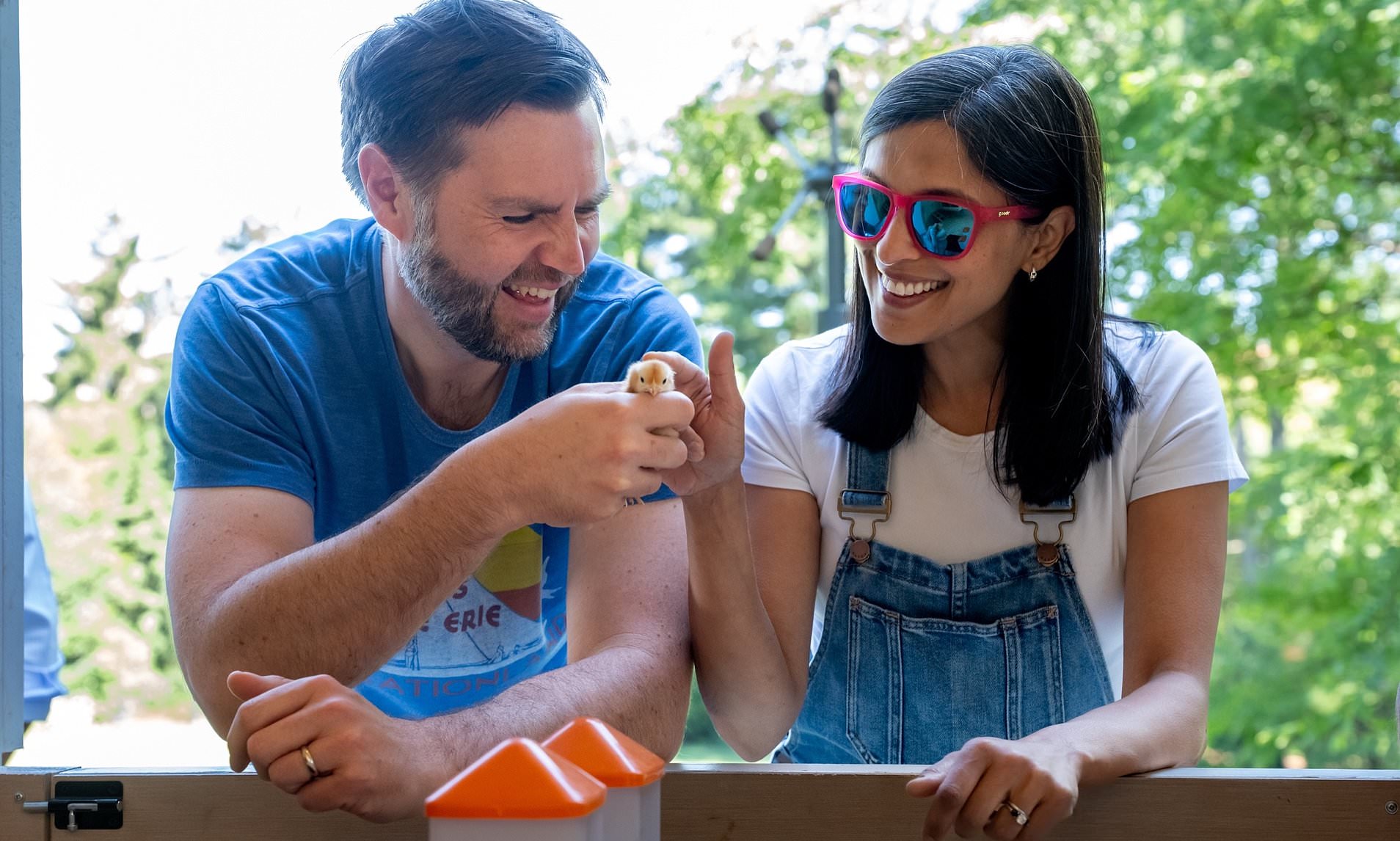 JD Vance embraces life as a chicken farmer after installing the 'Taj ...