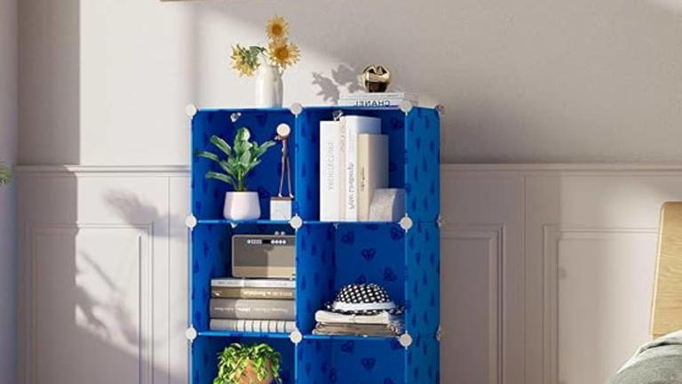 Amazon's 'small-space friendly' 6-cube shelving unit is stackable and ...