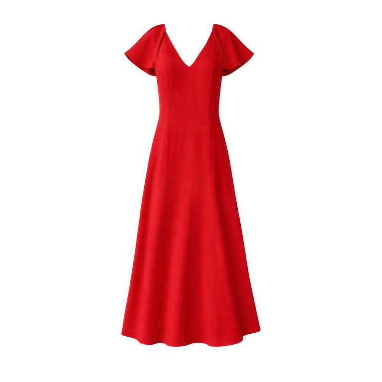 Charlotte Hawkins showcases tomato red dress and matching hat at Royal ...