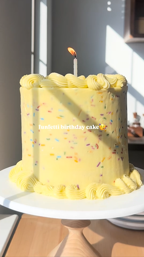 Homemade funfetti cake for the perfect birthday celebration