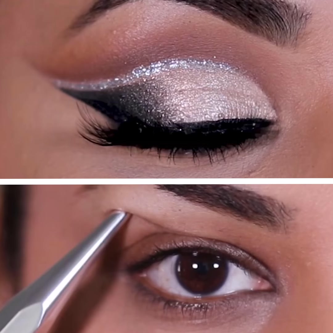A quick eye makeup technique for hooded eyes