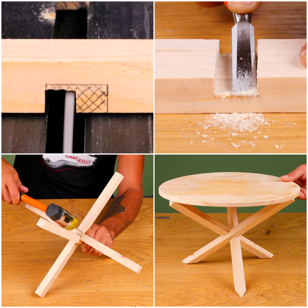 DIY wooden table project for beginners