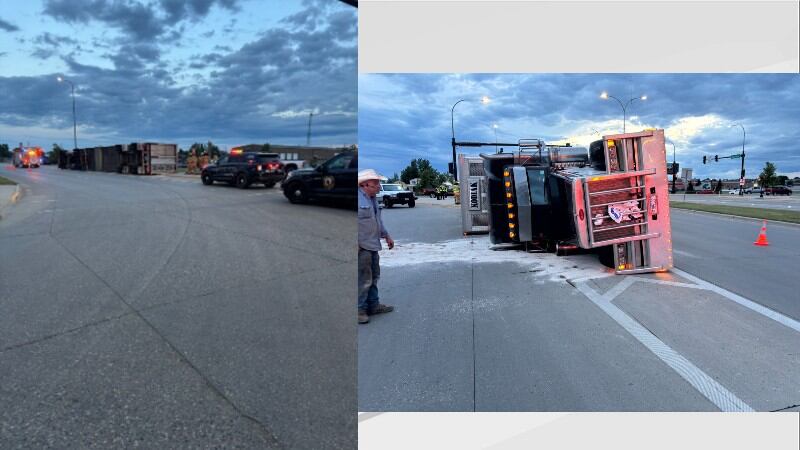Semi hauling more than 100 pigs overturns at Highway 20 and US 2 near ...