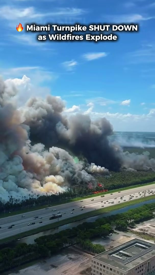 Out-of-control wildfires paralyze Miami traffic