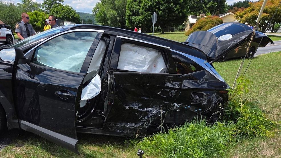 At least 1 hospitalized after crash involving motorcycle