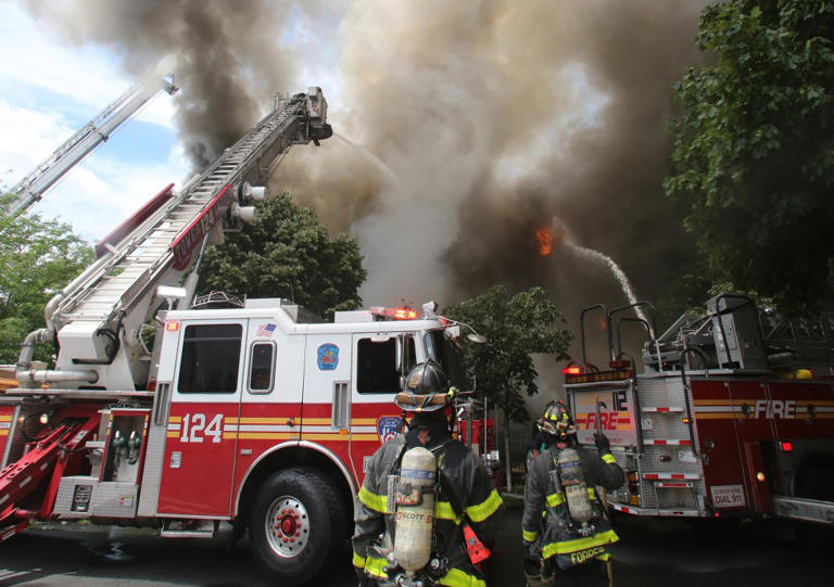 Inferno engulfs landmarked, 173-year-old NYC church, causing steeple to ...