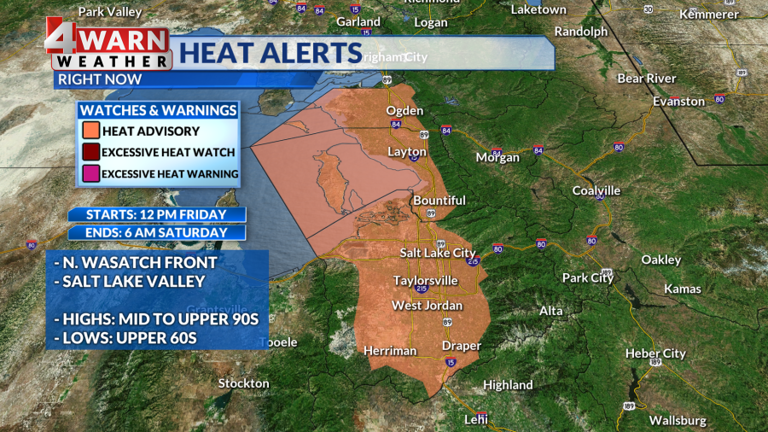 Utah weather: Heat advisory continues, slightly cooler temps for the ...