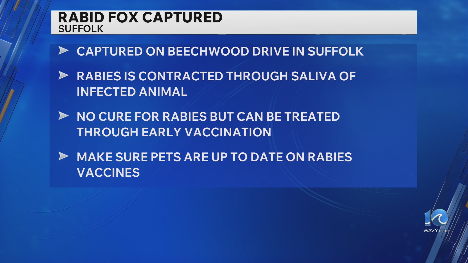 Rabid fox found in Suffolk neighborhood, according to Virginia ...