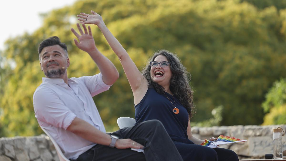 Oltra y Rufián claman en València por unir a todas las izquierdas para ...