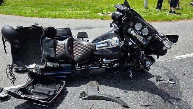 3 hospitalized after crash involving motorcycle in Adams County