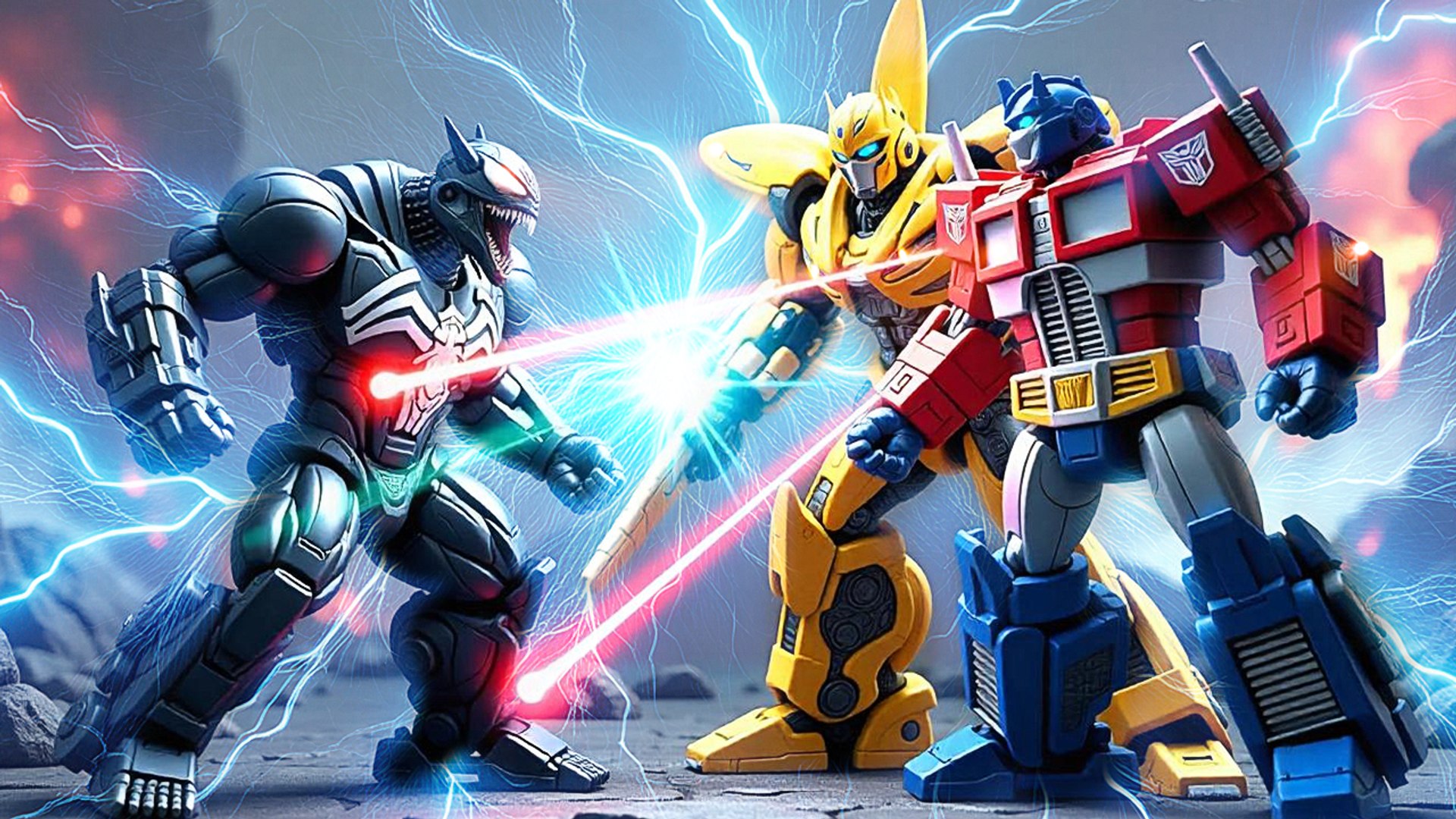 Transformers face off against Venom Spider-Man in epic build challenge
