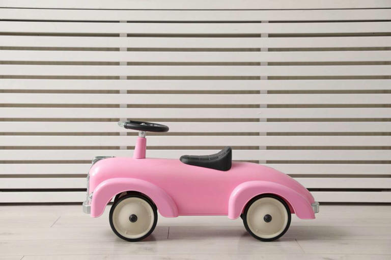 Man supercharges a child's pink ride-on car, sends it flying