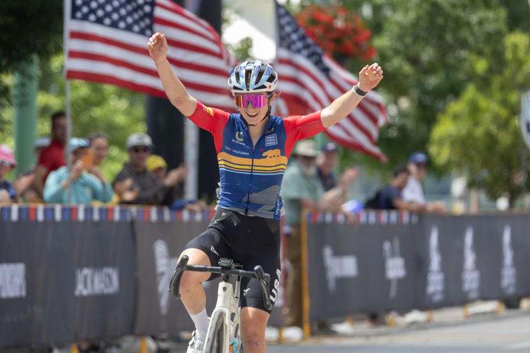 US road championships: Sophia Wellmeier solos to win in junior women's ...