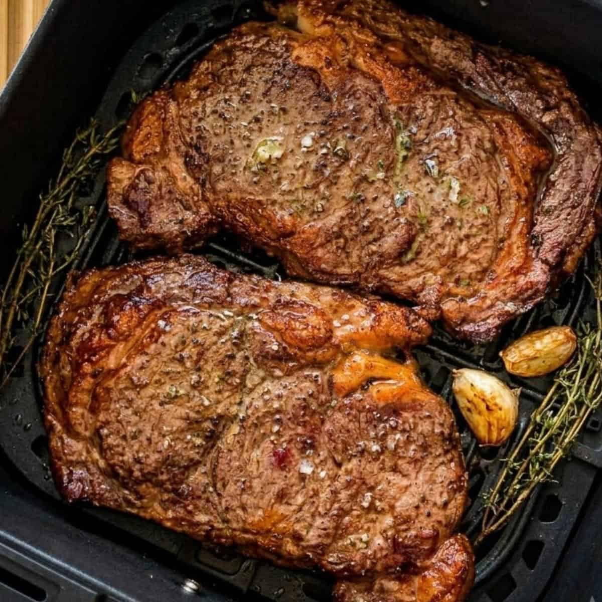 Perfect air fryer steak (tender and juicy)