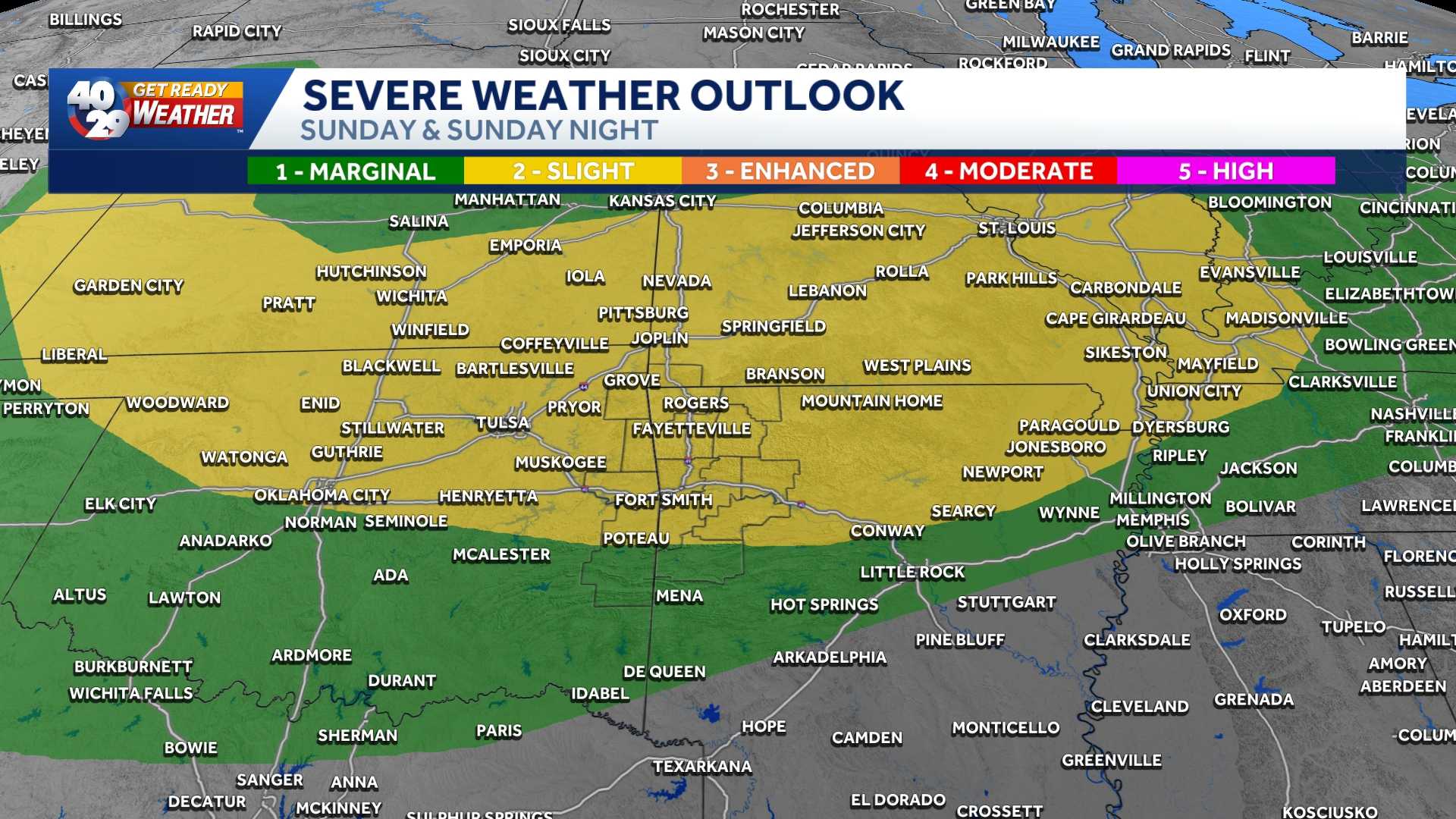 Strong storms could hit northwest Arkansas & the River Valley Sunday ...