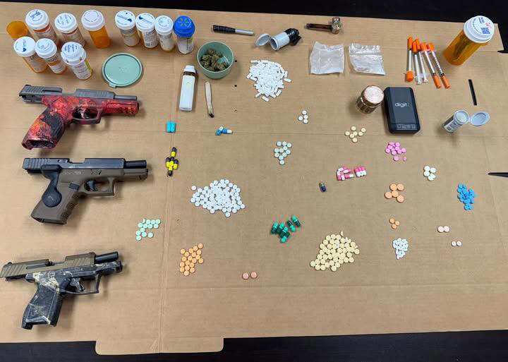 Drugs, guns, stolen property seized in traffic stop with children in ...