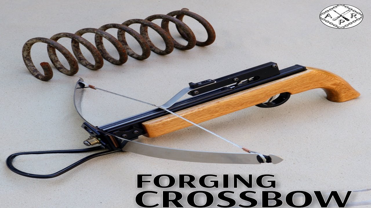 I forged a crossbow from a rusty spring 🔨