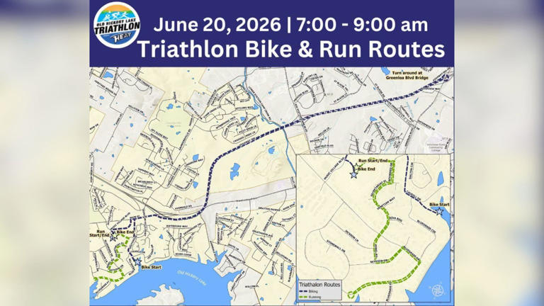 Hendersonville shares traffic information ahead of triathlon this weekend