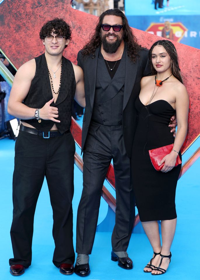 Jason Momoa makes rare red carpet appearance with kids Lola and Nakoa ...