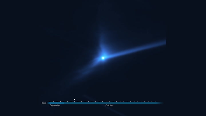 DART's asteroid impact produced debris cloud - watch its evolution over ...