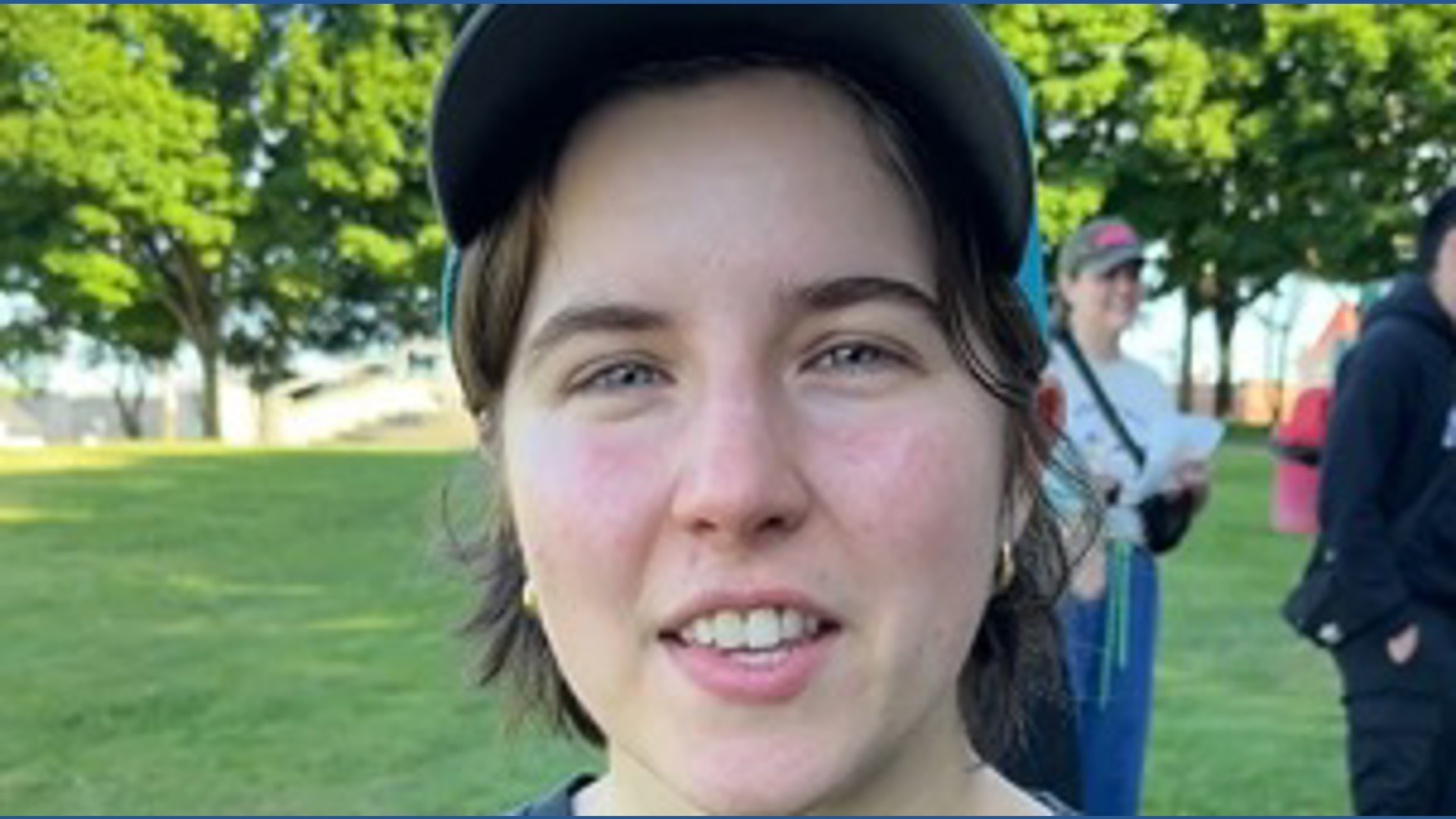 Protester on demonstration against ICE at FIFA events
