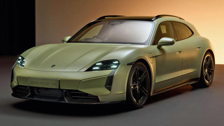 This Porsche wagon’s puke green paint job took hundreds of hours to create