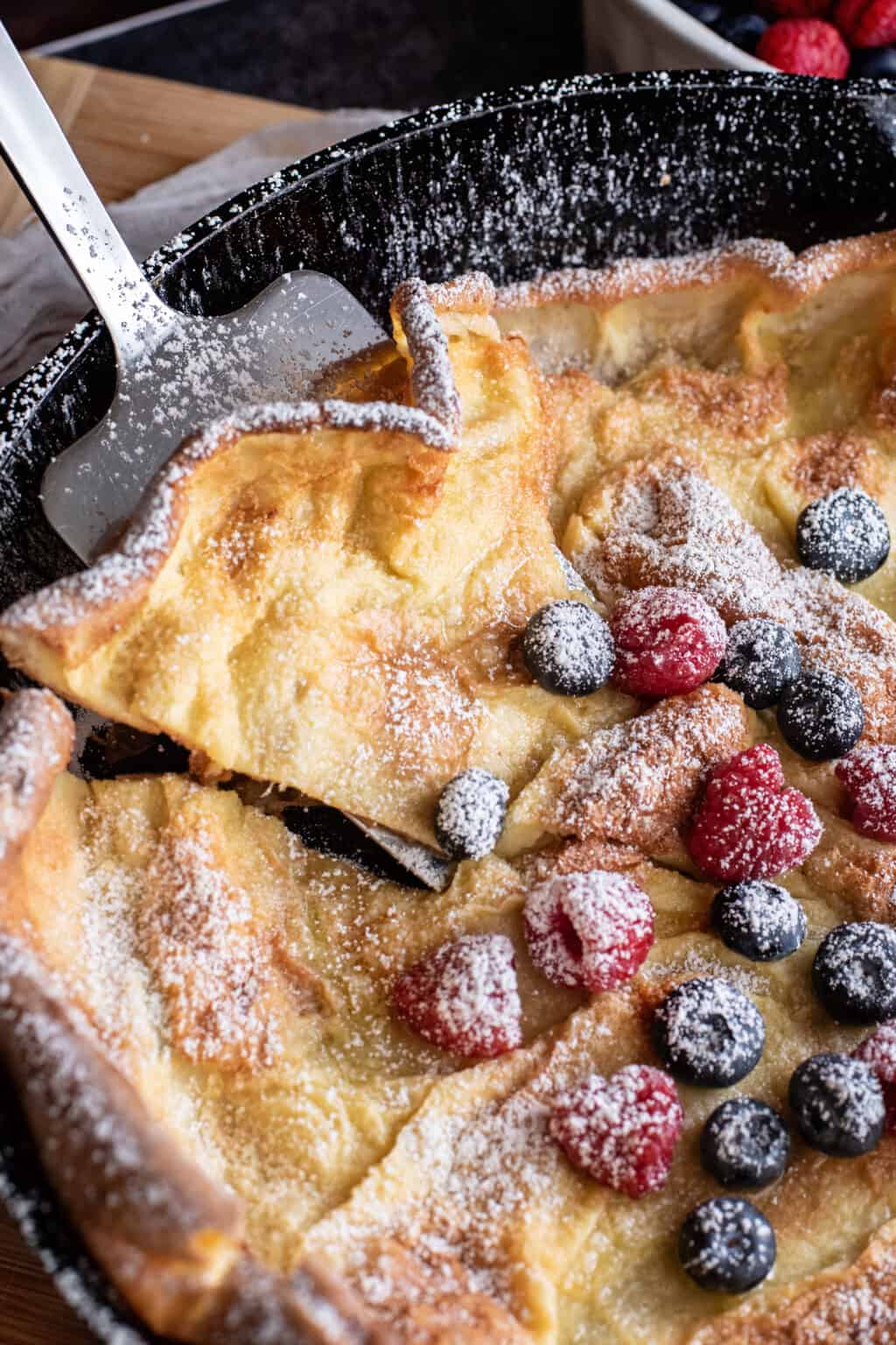 This vanilla Dutch baby pancake puffs up like magic in the oven
