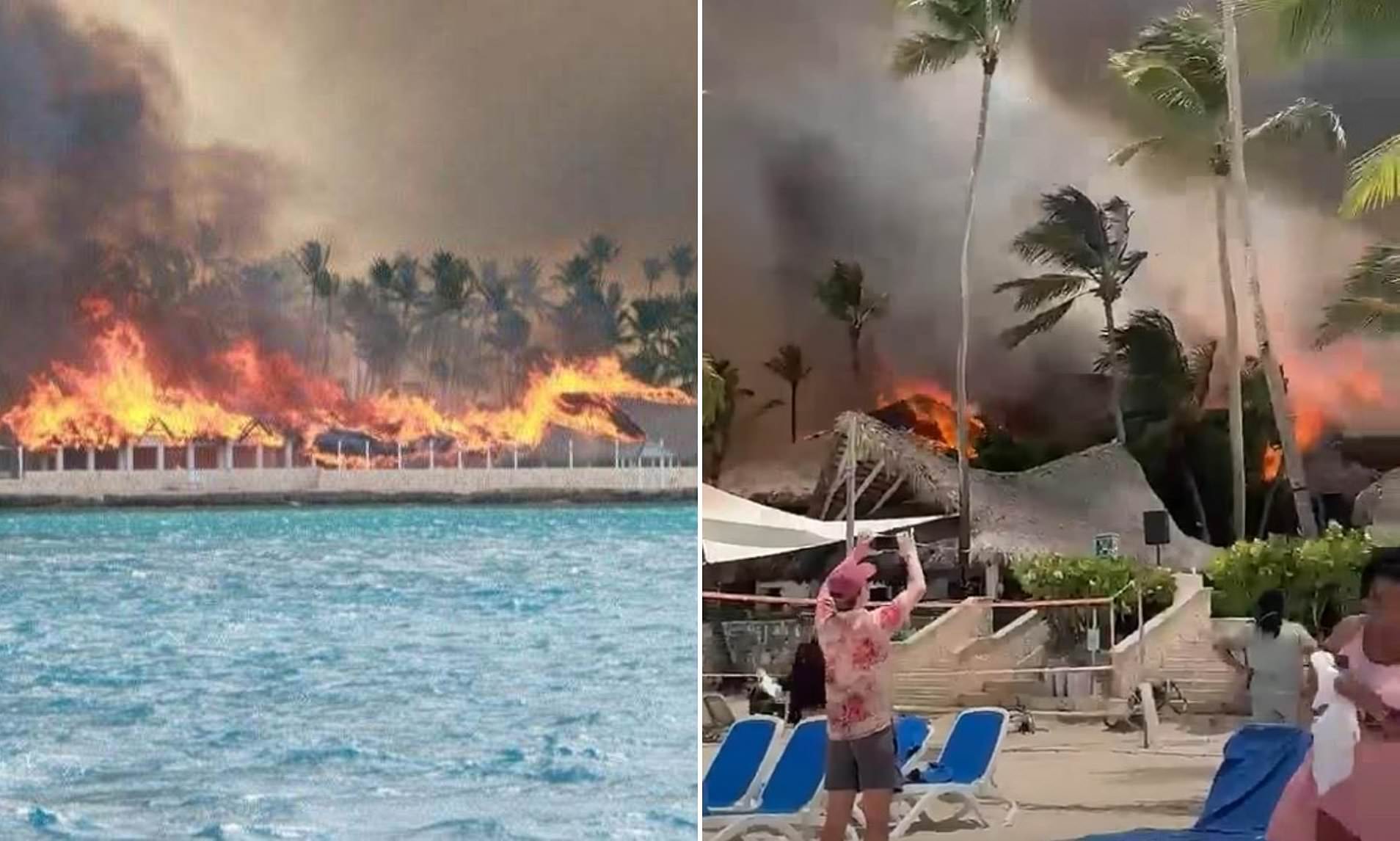 Massive fire breaks out at luxury beach resort forcing American ...