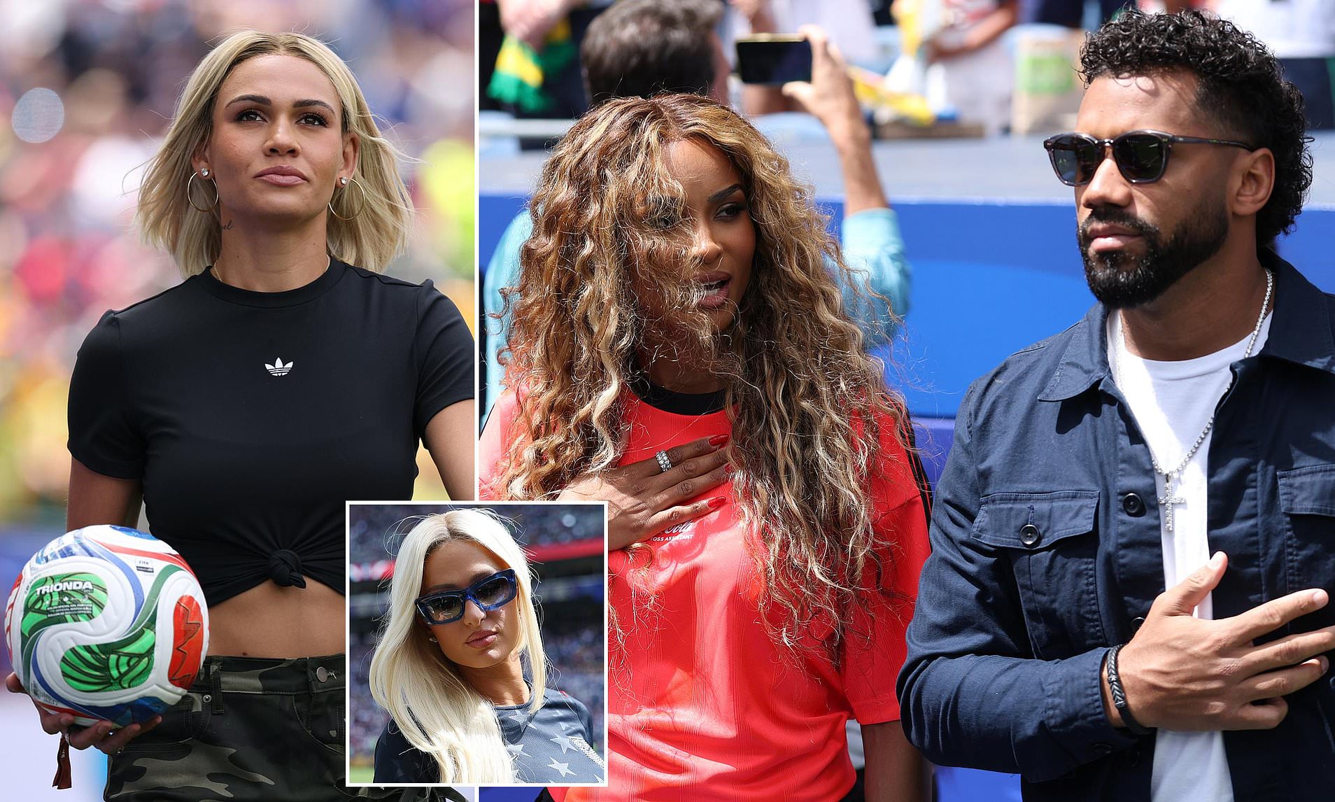 Seattle legend Russell Wilson and popstar wife Ciara lead VIPs at USA ...