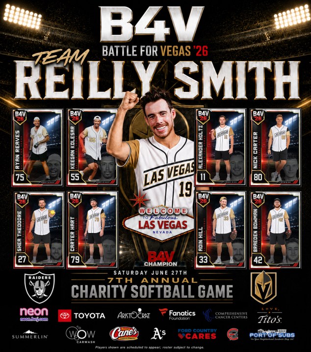 Rosters revealed for Vegas Golden Knights, Raiders charity softball game