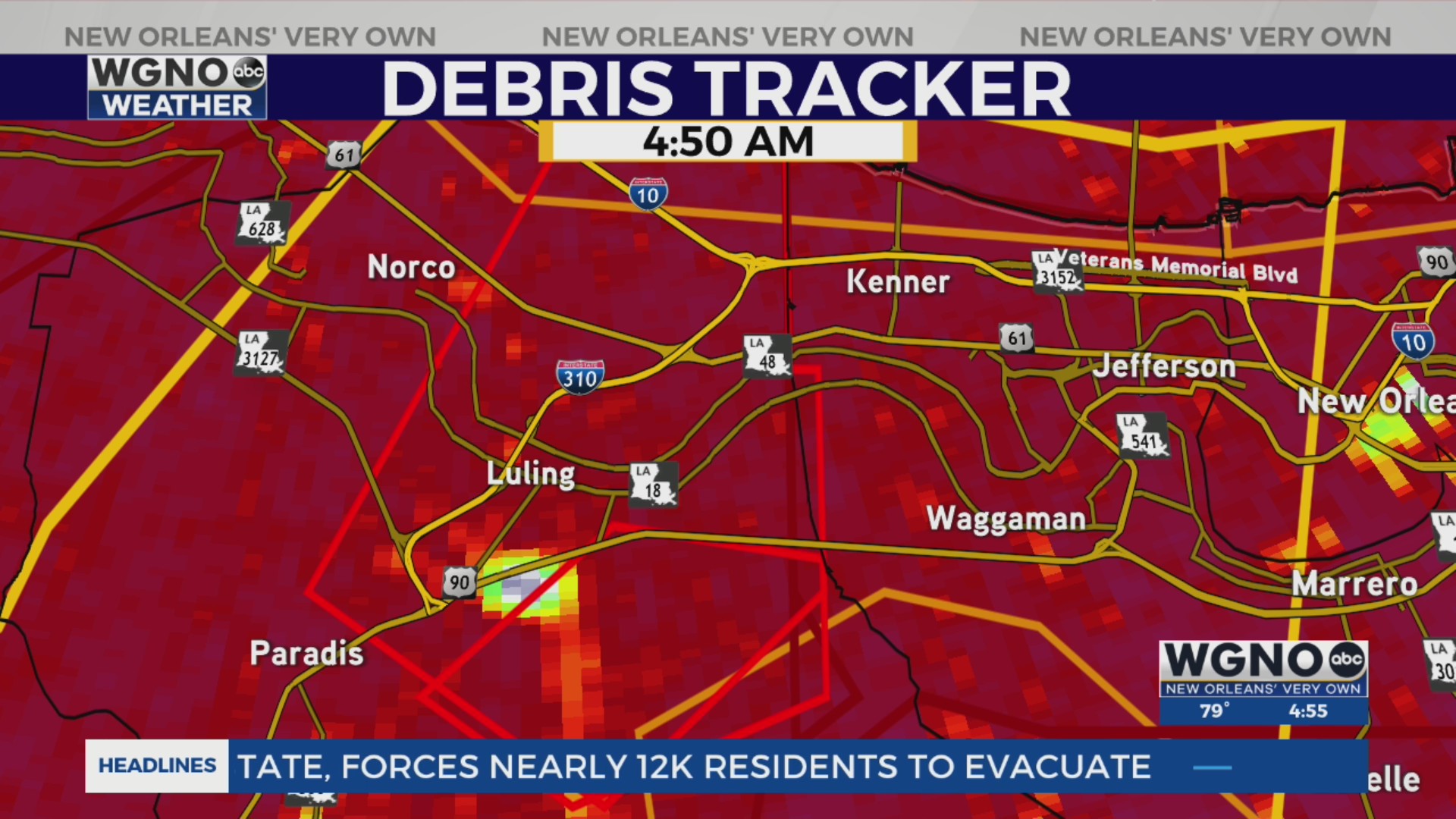 Tornado sirens going off in Boutte for Tropical Storm Arthur