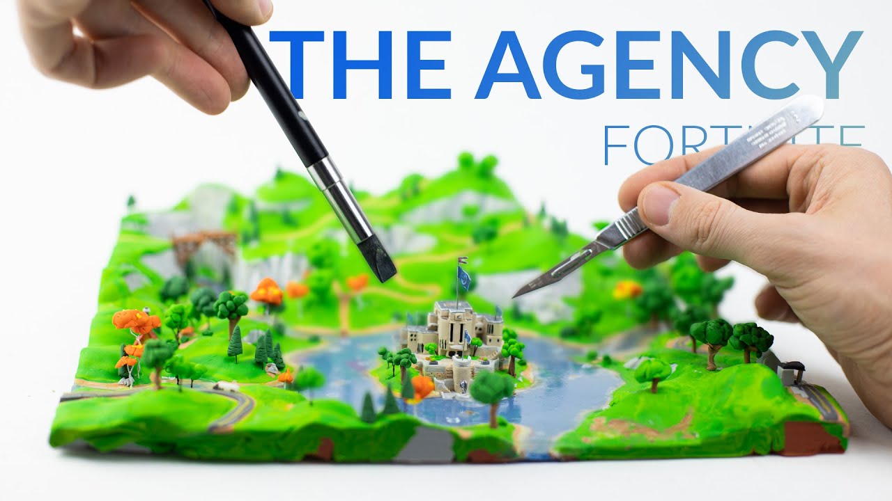 Creating the Agency miniature map with clay (Fortnite Battle Royale)