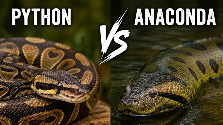Anaconda vs python: Comparing the world's most famous giant snakes