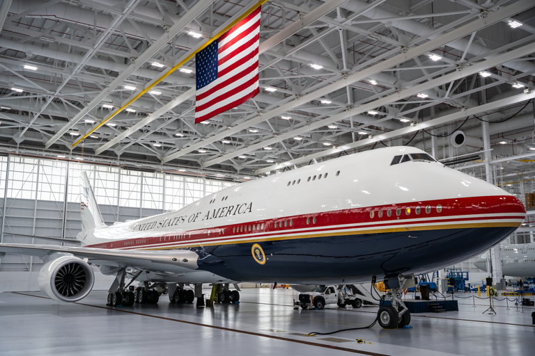 Trump unveils new Air Force One, a $400 million plane gifted by Qatar