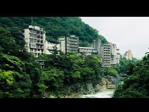 Abandoned hotel city hidden in the mountain covered by nature ...