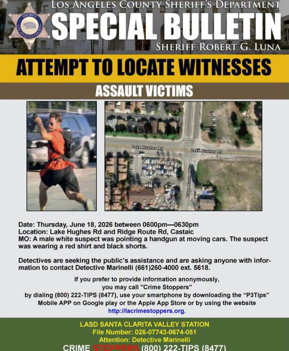 Victims sought after man allegedly points gun at passing cars in Santa ...
