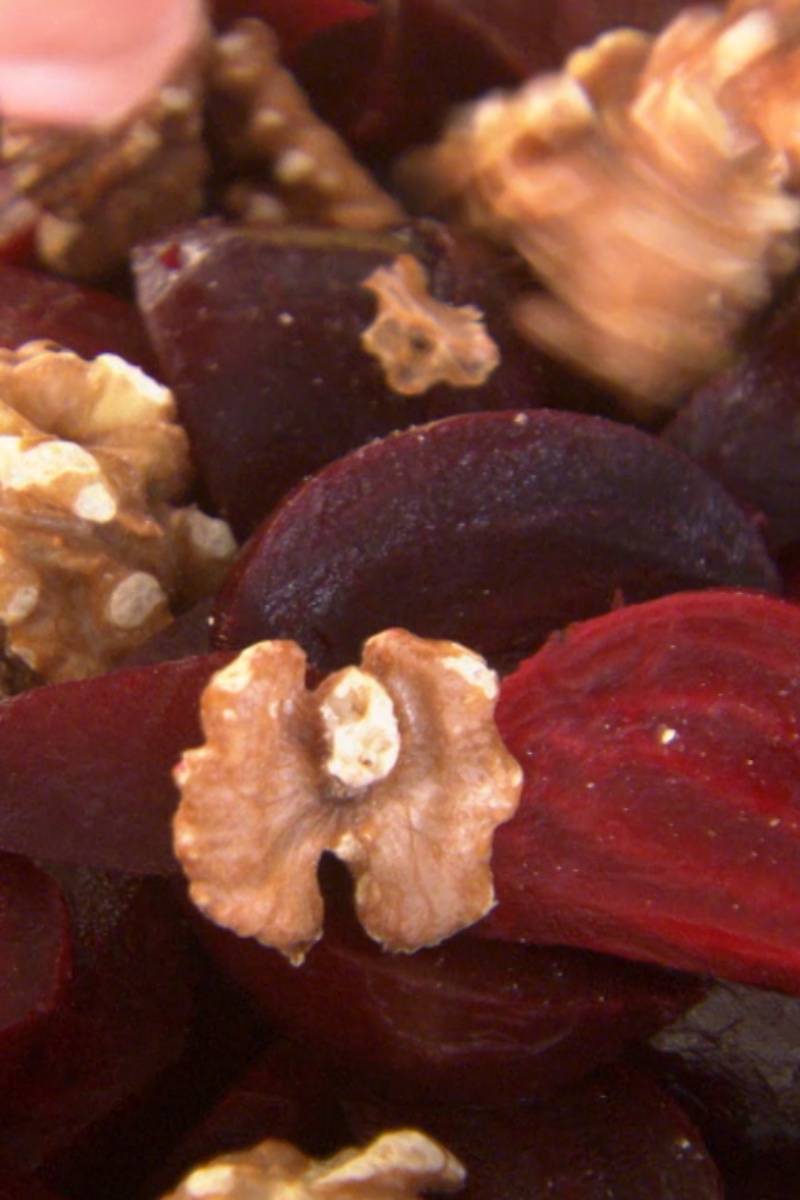 Grand slam beet salad with citrus vinaigrette