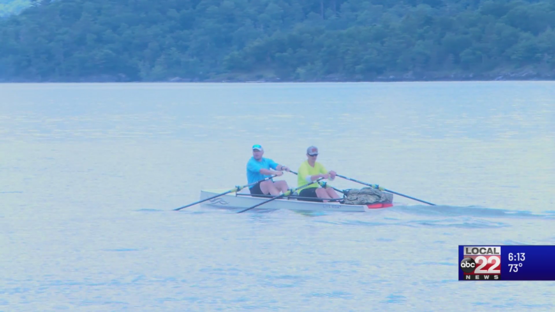 Men honor fallen private with row to Rouses Point