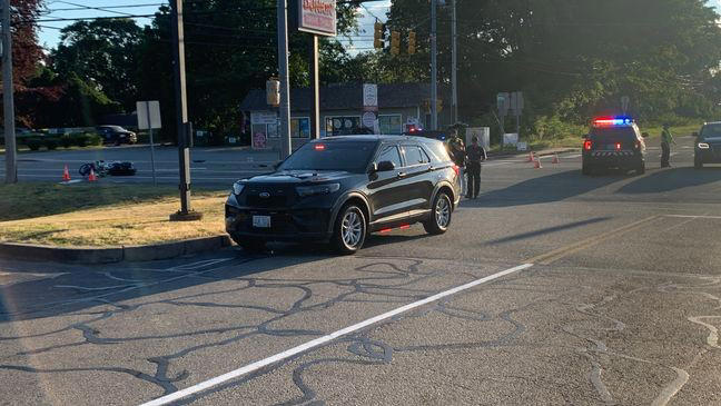 Driver arrested on suspicion of DUI after striking motorcycle in Portsmouth