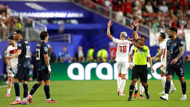 Paraguay's Almiron becomes first to be sent off for covering mouth