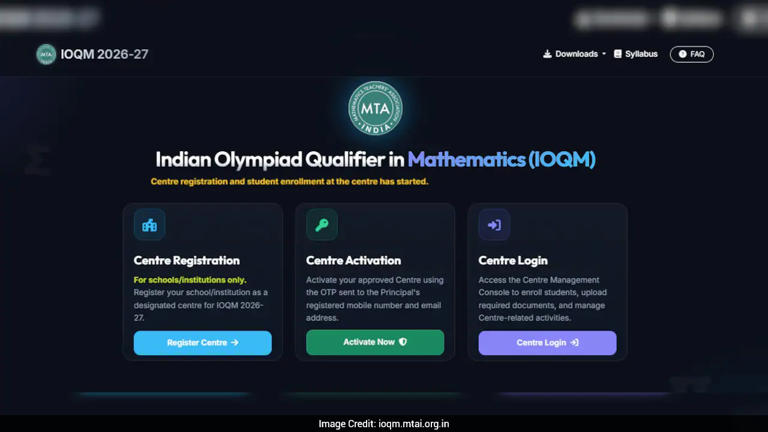 Indian Olympiad qualifier in mathematics 2026 registration begins ...