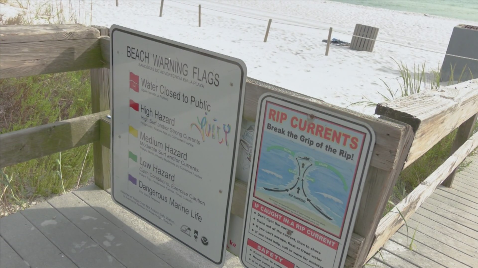Double red flags warn of rip currents at Bay County beaches