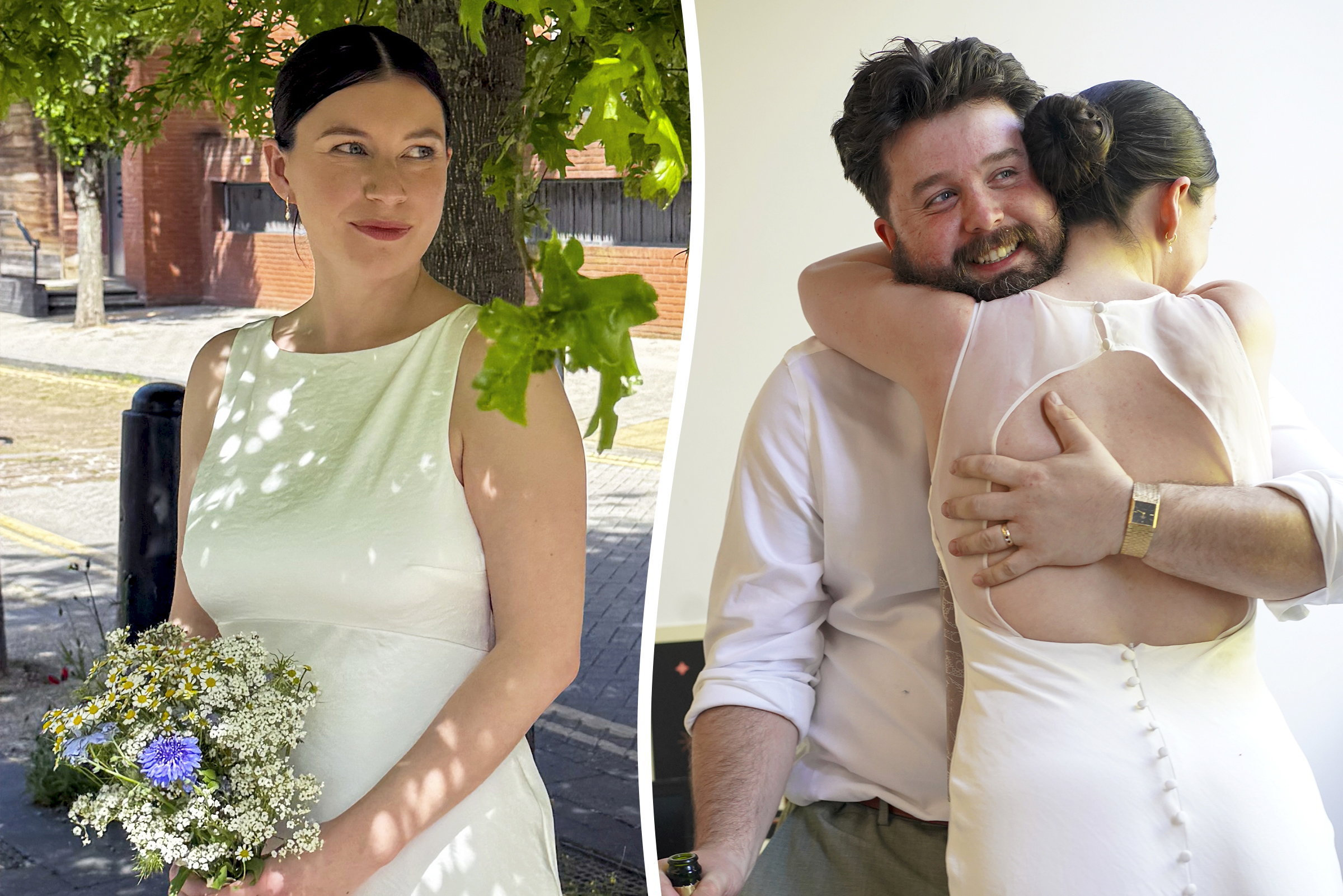 Bride cuts wedding bill to £4,709 with £5 charity shop dress and Vinted ...