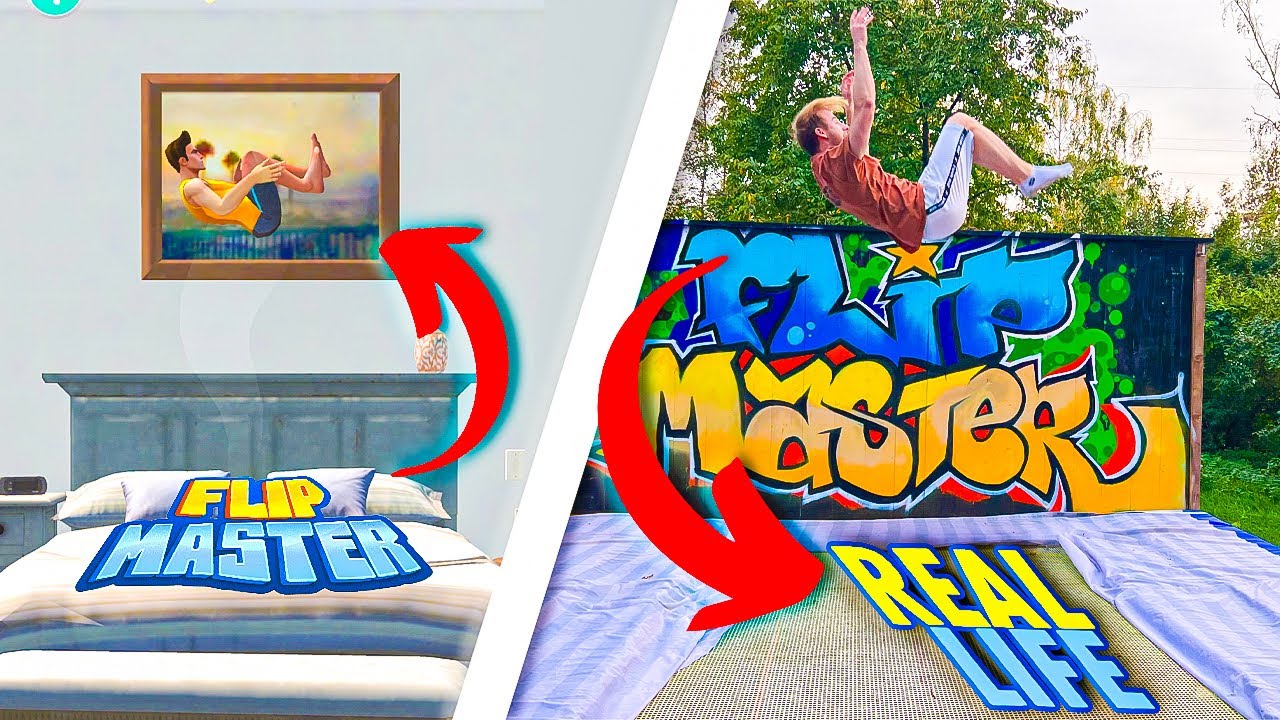 Trying Flip Master flips in real life challenge