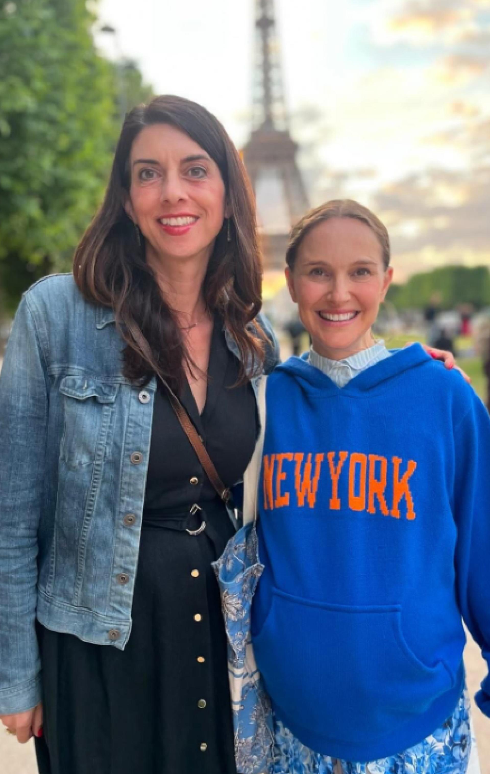 Natalie Portman shows her baby bump for the first time on her 45th birthday