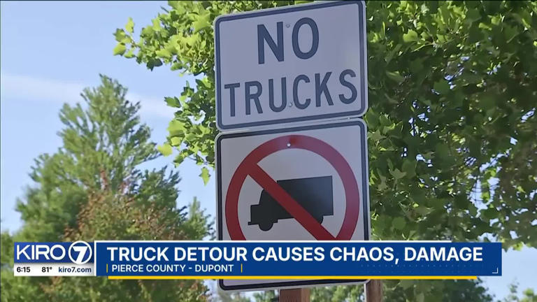 Amazon semitrucks end up on residential road, neighbors claim the big ...