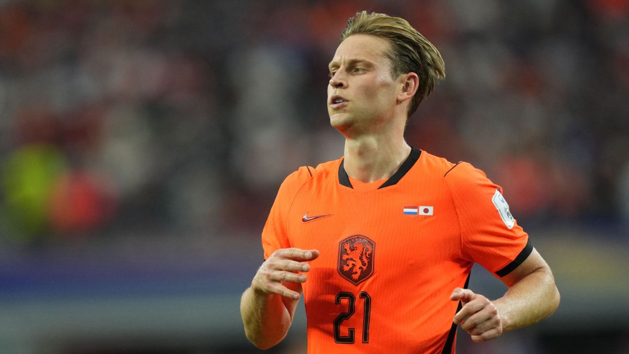 De Jong a fitness doubt for Netherlands clash with Sweden