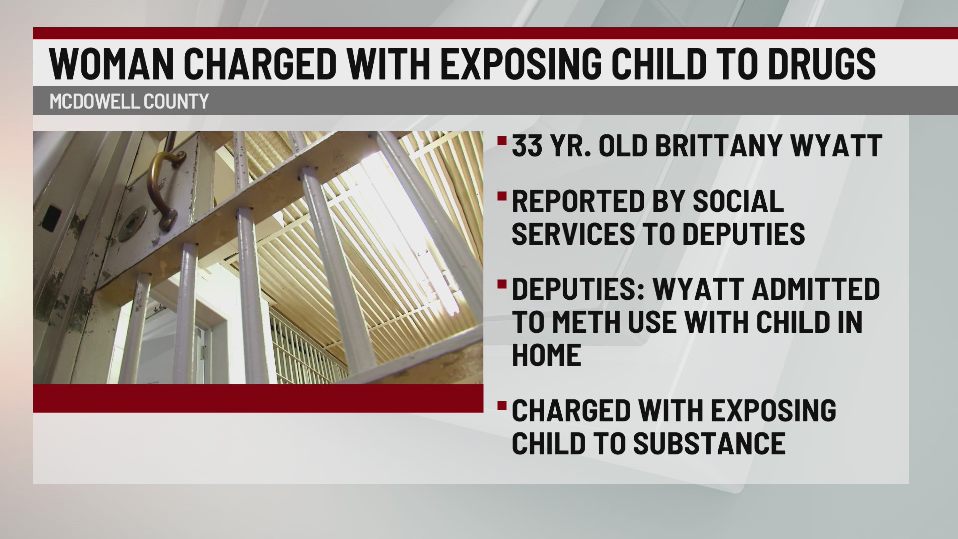 Woman charged after child tests positive for meth in McDowell County